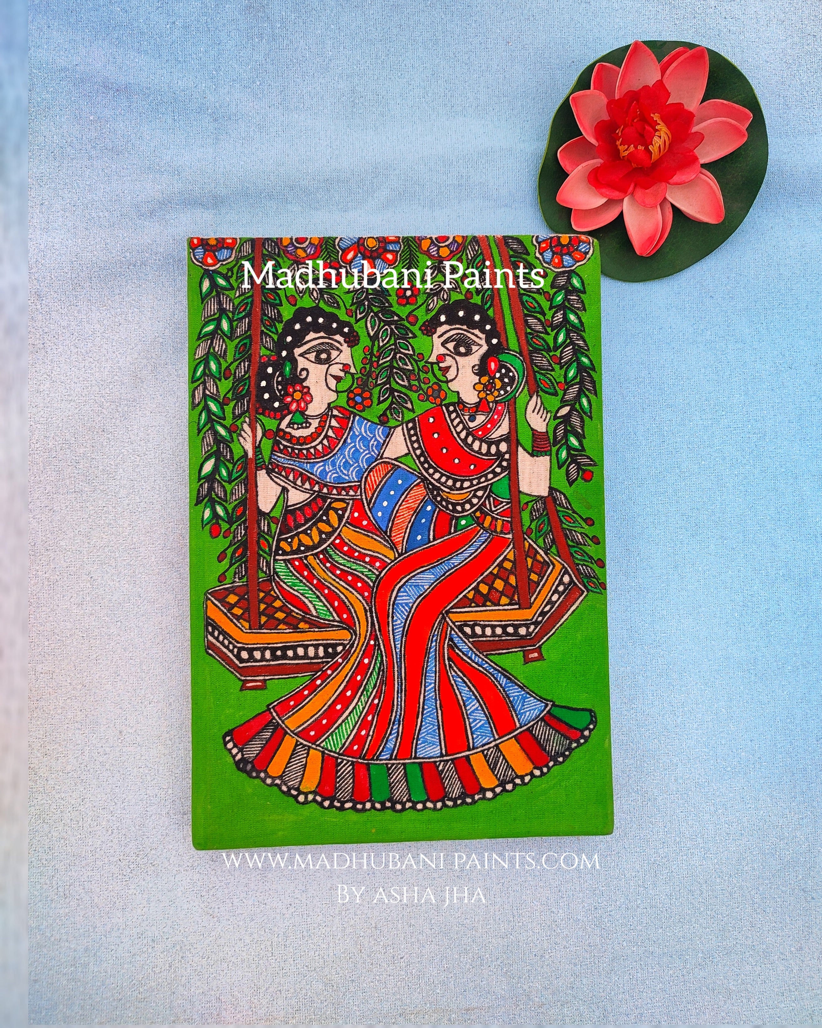 Saakhi Hand-painted Madhubani Diary – MADHUBANI PAINTS BY ASHA JHA