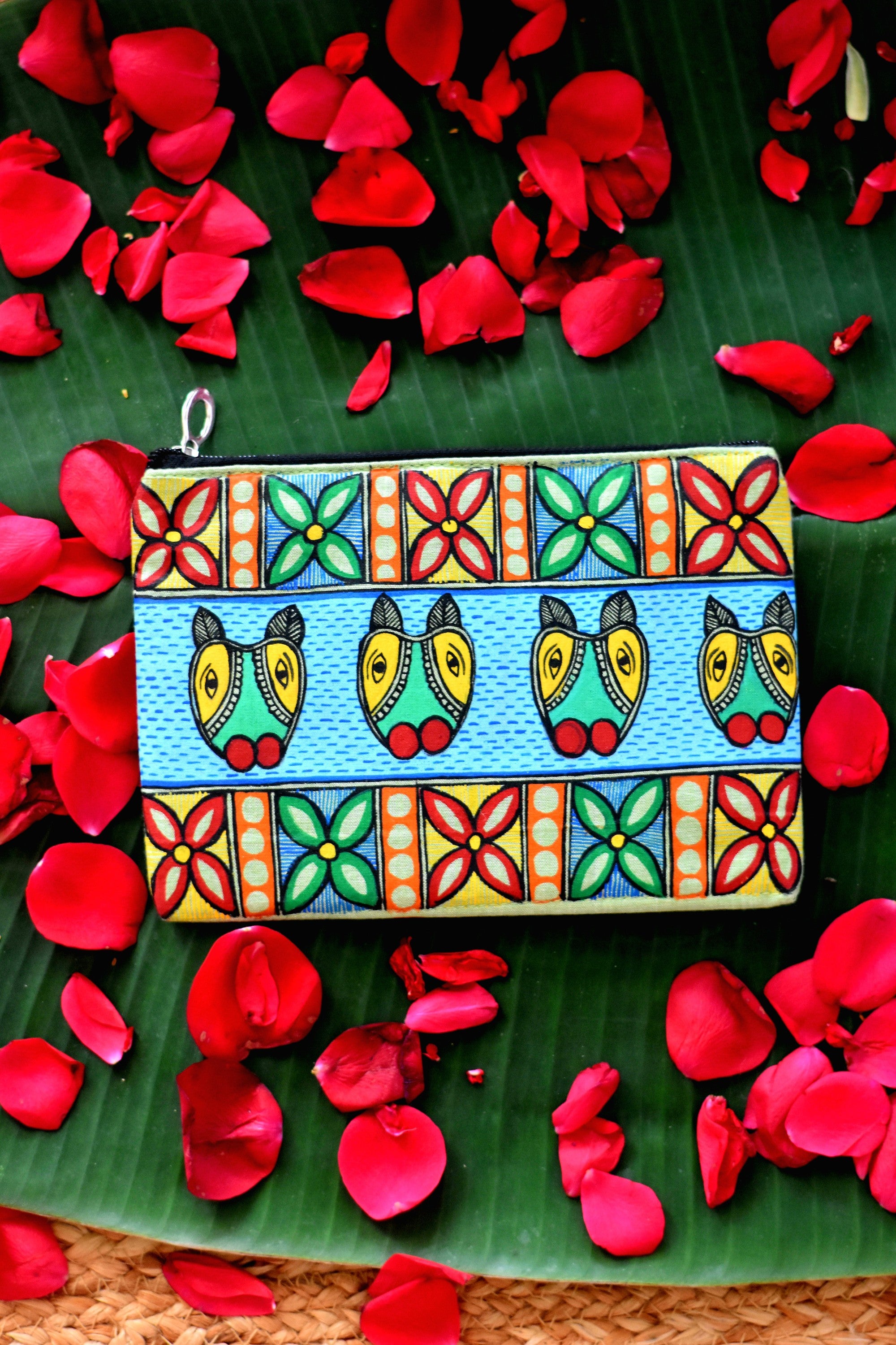 Nandi Pouch – MADHUBANI PAINTS BY ASHA JHA