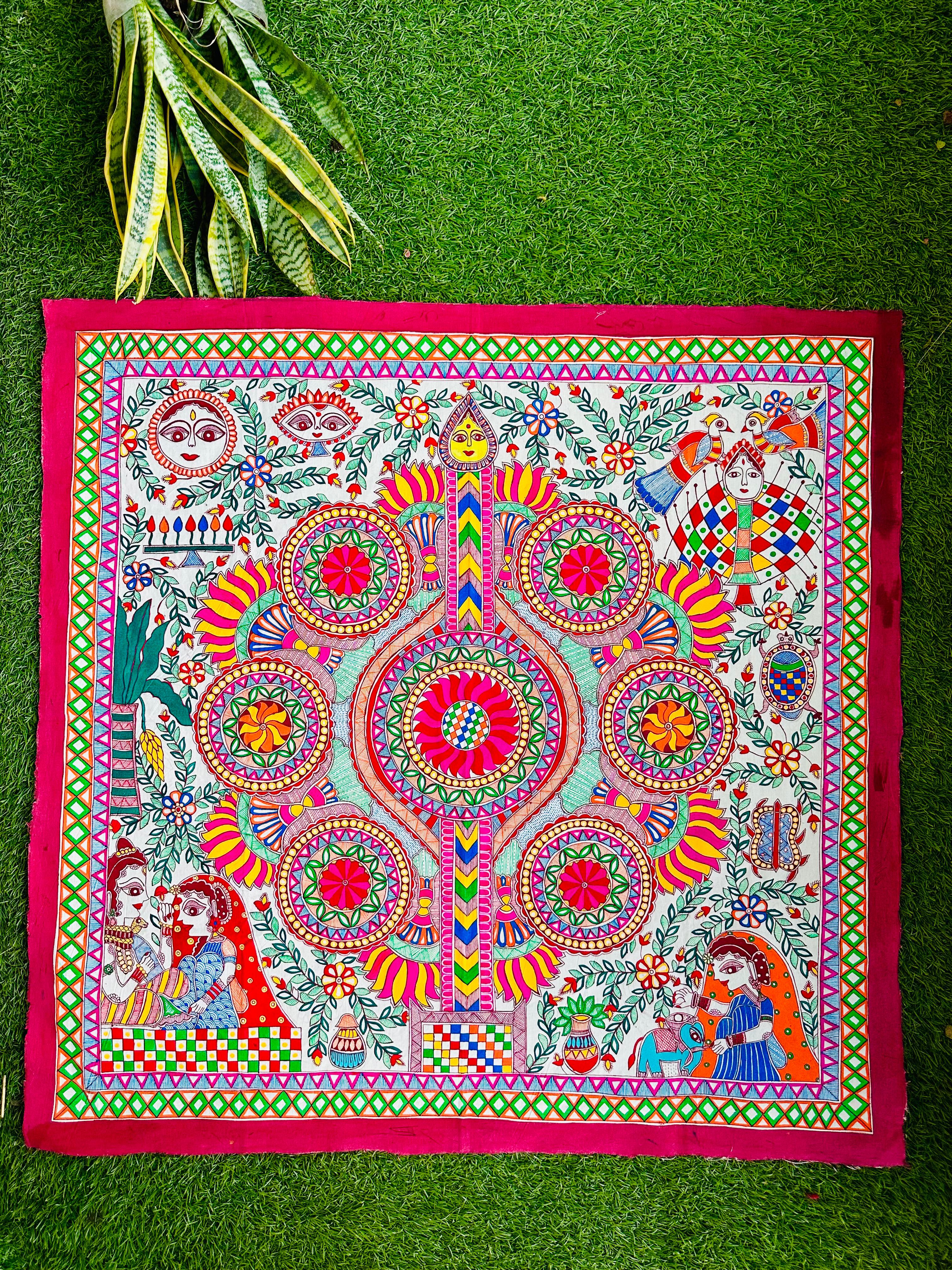 KOHBAR Wall Hanging 12 – MADHUBANI PAINTS BY ASHA JHA